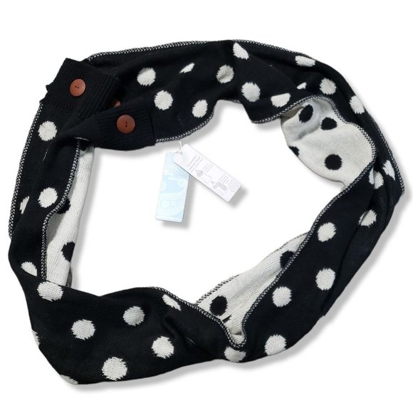 Mud Pie | Accessories | Mud Pie Womens Black White Polka Dot ...